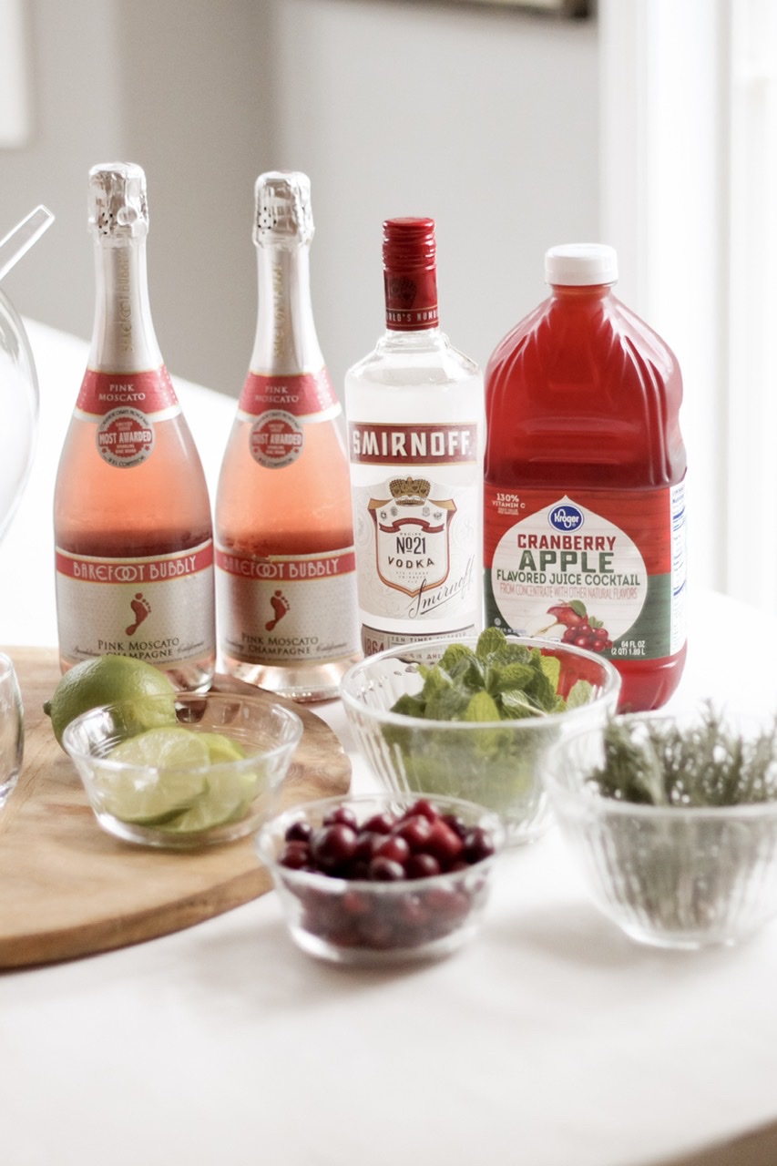 Simple and Festive Holiday Spiked Punch - Rain and Pine