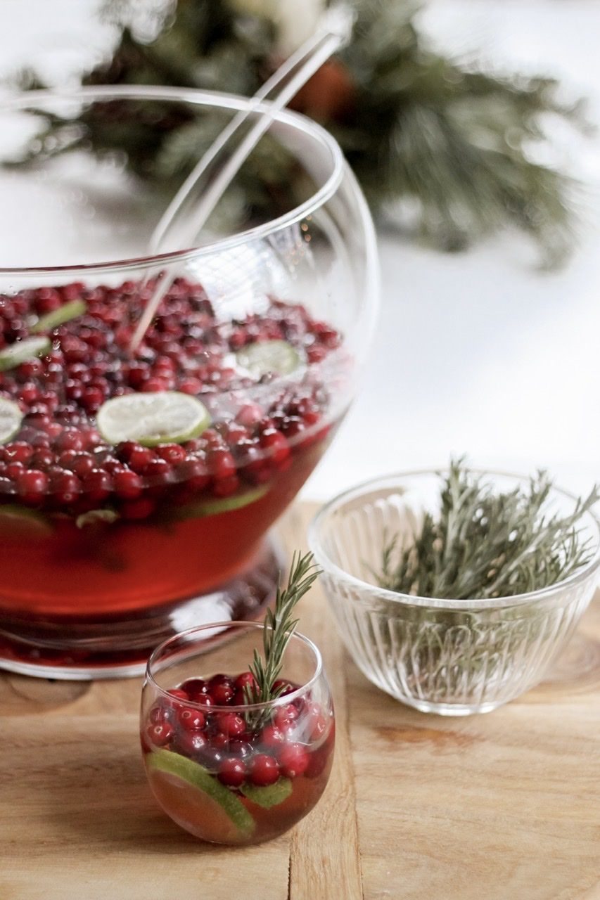 Simple and Festive Holiday Spiked Punch - Rain and Pine