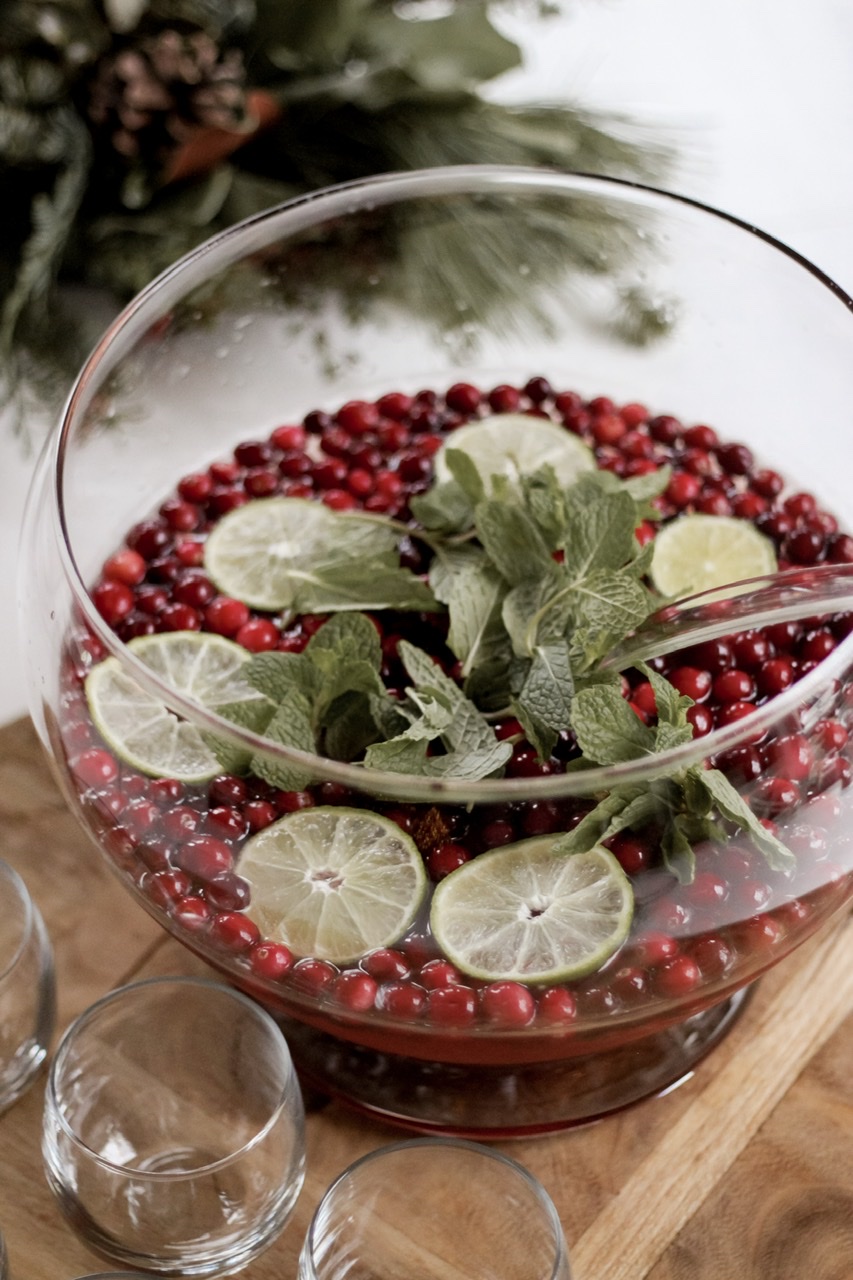 Simple and Festive Holiday Spiked Punch - Rain and Pine