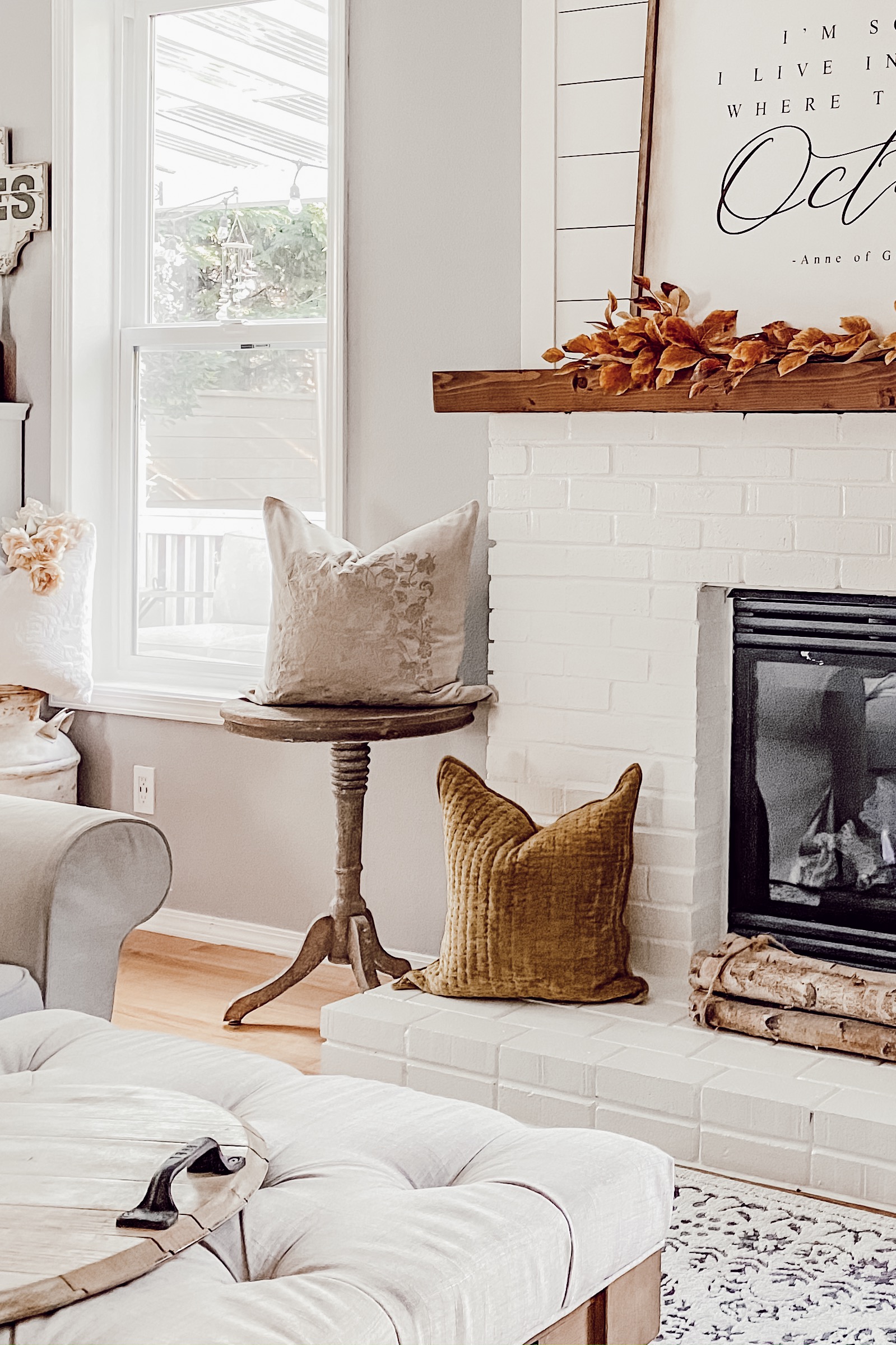 A Simple & Cozy Fall Fireplace Refresh with Wayfair.com - Rain and Pine